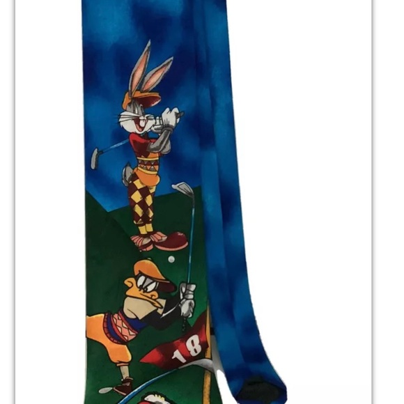 Warner Bros. | Accessories | Vintage Looney Tunes Mania Tie 998 Golfing ...